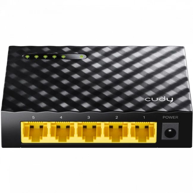 Cudy GS105D Коммутатор (L2) 5x1Гбит с, сетевой коммутатор для локальной сети, подключение устройств дома и в офисе