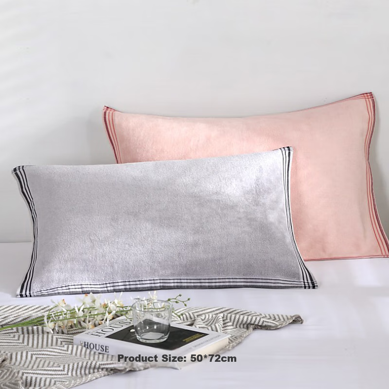 Набор подушек из бамбукового волокна мягкий впитывающий 50x72 см серый Цвет：Набор из бамбукового волокна класса А серый