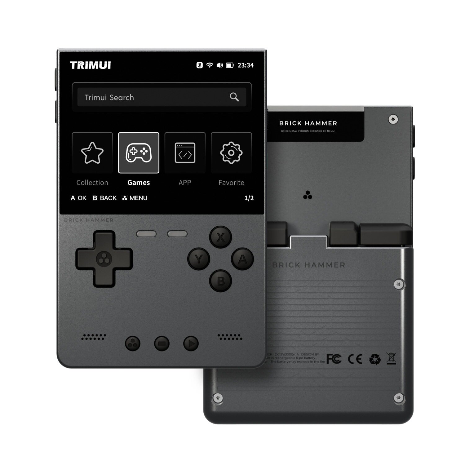 AMPOWN TRIMUI BRICK Hammer Metal Plate Arcade Portable Retro Handheld Game
