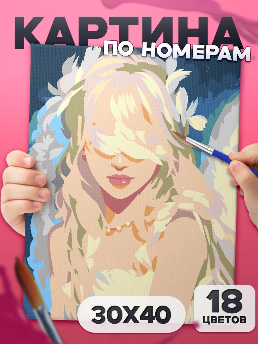 Ангел - Картина по номерам для детей, раскраска детская - 40х30см