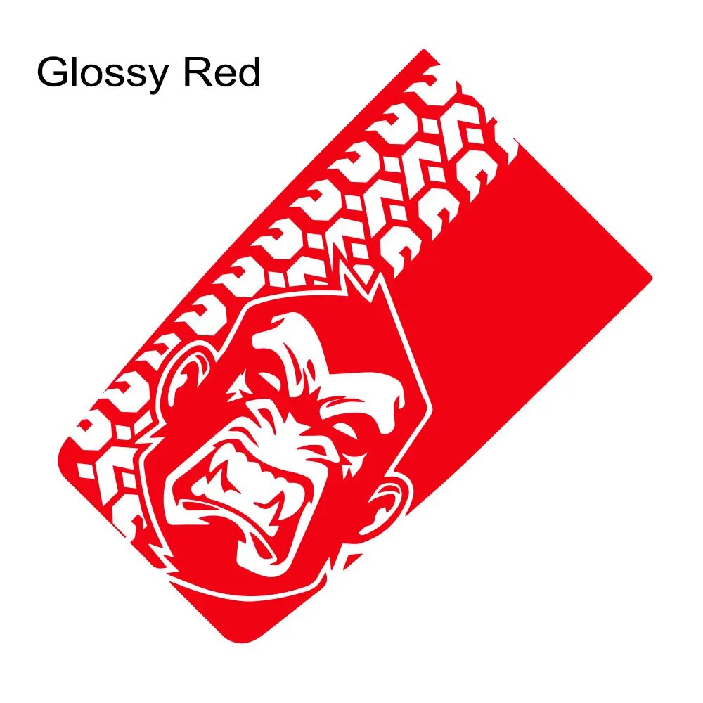 Наклейка на автомобиль Angry Monkey Jeep Glossy Red