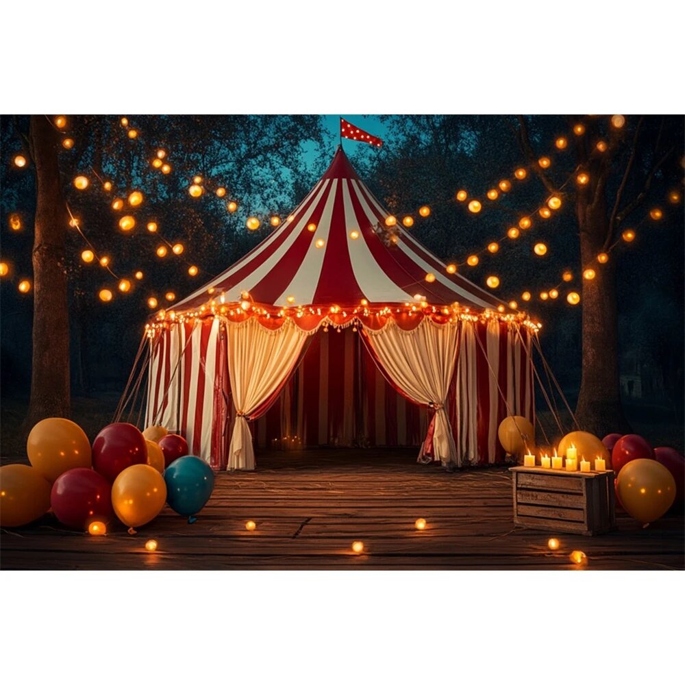 Виниловый фотофон Sfaretir красный цирковой шатер 30х20 см polyester 300x200cm, MAI10466