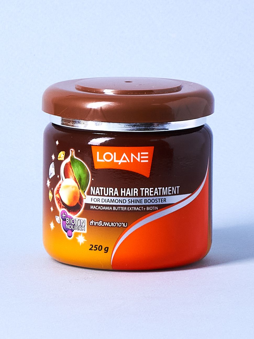 LOLANE Маска для лечения волос с маслом ореха макадамии 250 г Diamond Shine Booster Macadamia Butter And Biotin