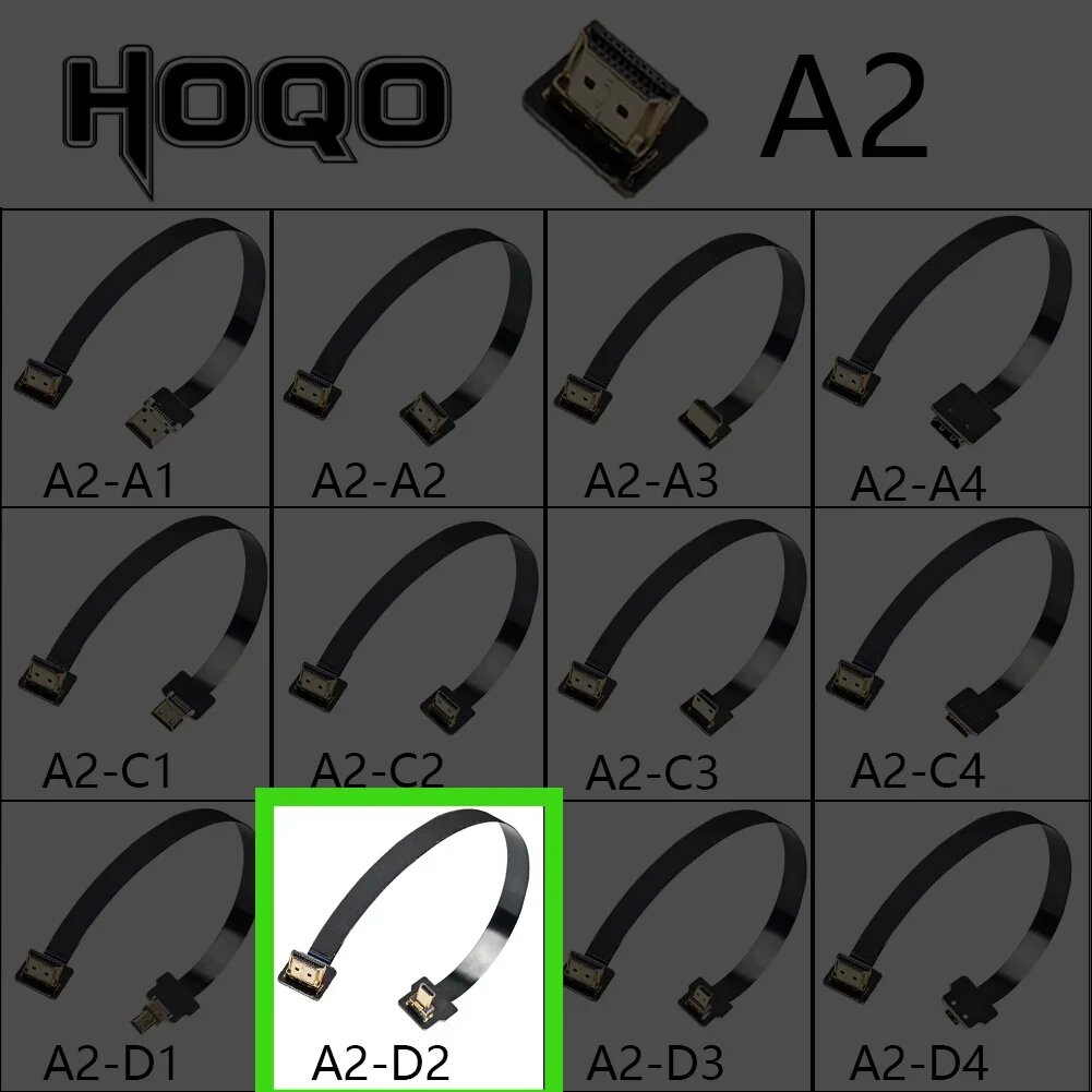 HOQO HDMI Mini/Micro кабель, A2-D2, 30cm