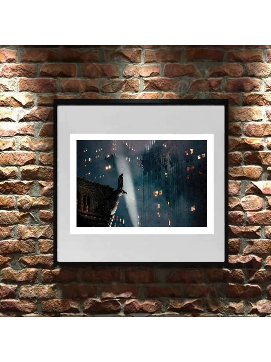 Постер "batman above gotham city" А4