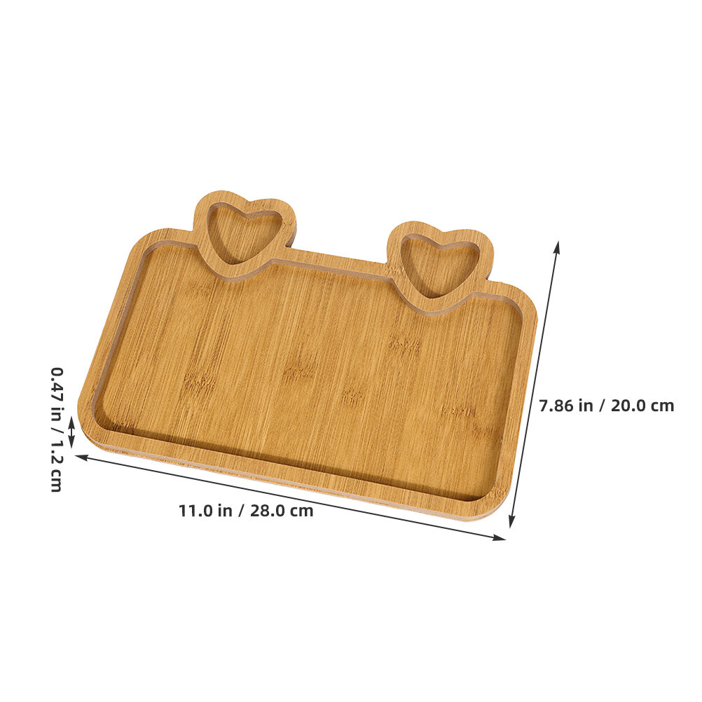 Поднос Для Подачи Еды И Закусок Из Резинового Дуба Размер 28.00X20.00X1.20Cm