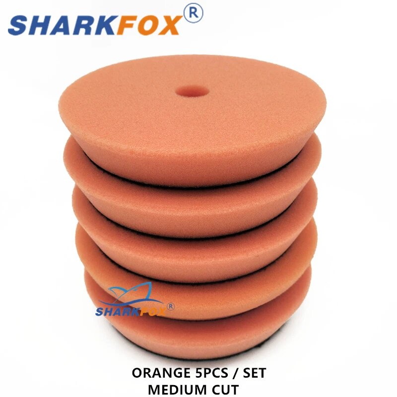 Sharkfox Оранжевые полировальные подушечки 5" (125 мм) - 5 шт.
