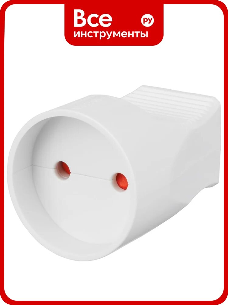 Розетка штепсельная, кабельная без заземления 10А, белая TDM ELECTRIC SQ1806-0029