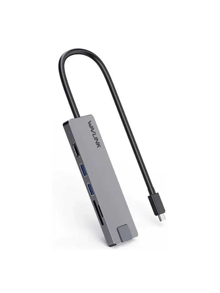 Док-станция WAVLINK WL-UHP3409 Pro USB-C Travel Mini, 100Вт PowerDelivery, серый