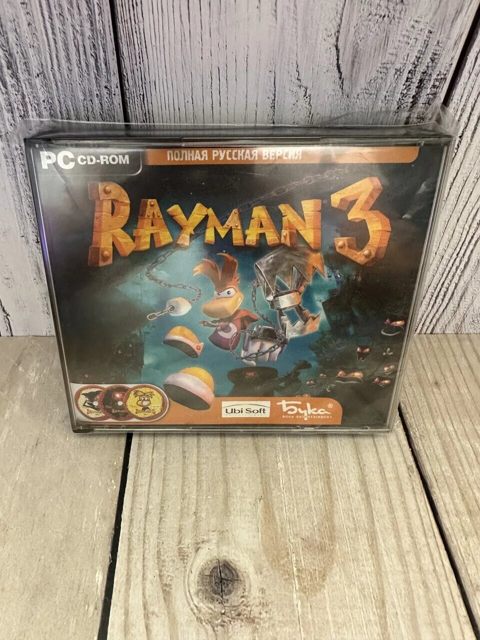 Диск с игрой Rayman 3 на пк лицензия 3 диска