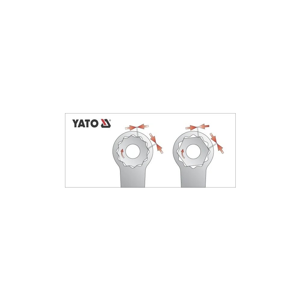 Ключ накидной YATO-изогнутый 12x13мм сатин YT-0386 37130386 092 1