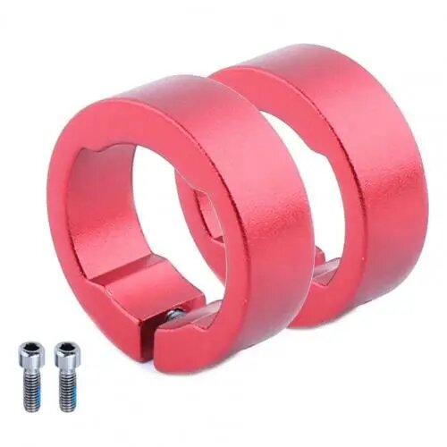 Кольца для руля велосипеда, алюминиевый сплав, 2 шт Красный, Red 12 mm
