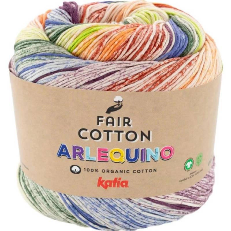 Пряжа для вязания Katia Fair Cotton Arlequino (252) 3 мотка 200 г/620 м