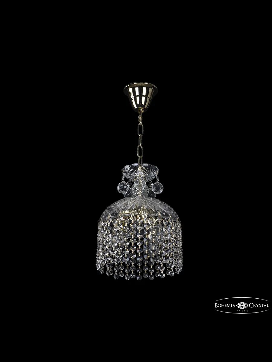 Потолочный подвесной светильник с хрустальным плафоном Bohemia Classic Light 14781/22 G R