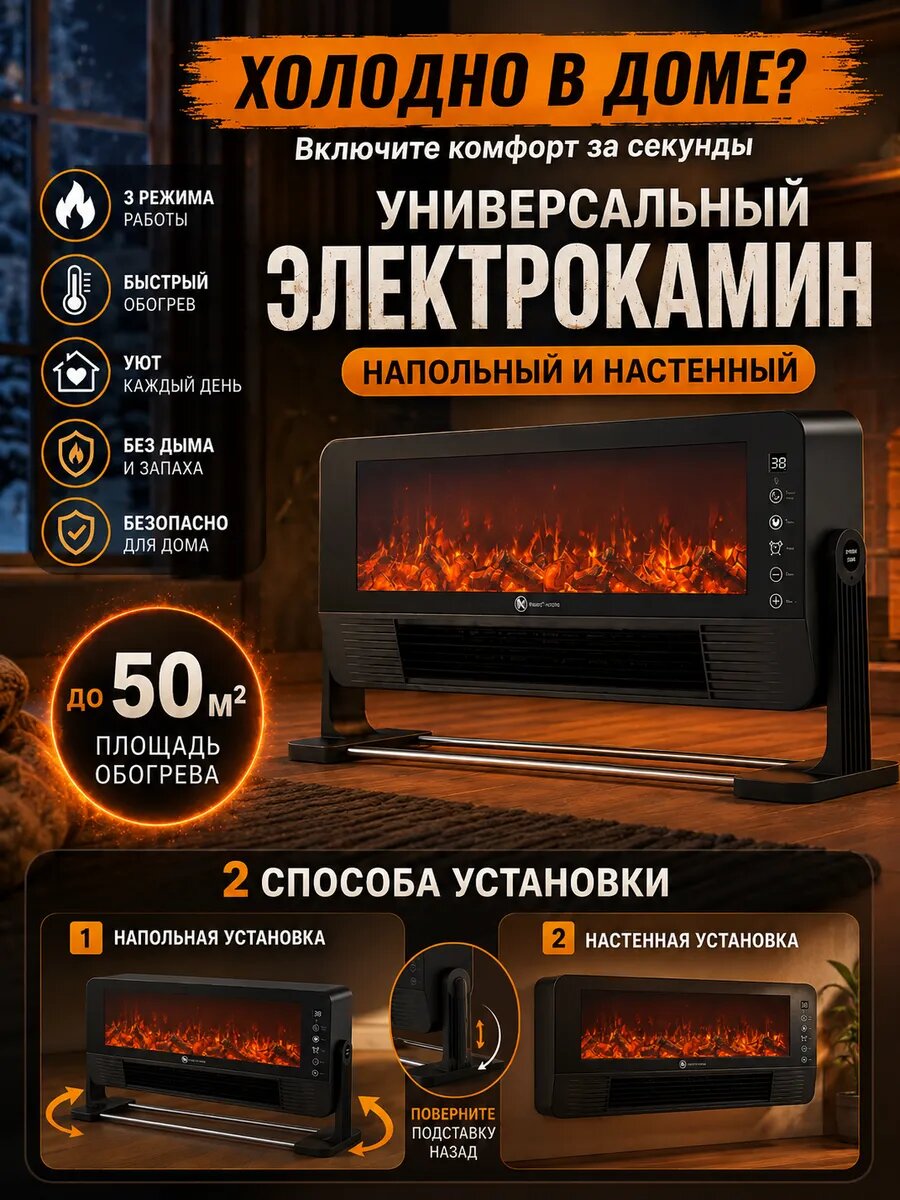 Конвектор электрический настенный с терморегулятором