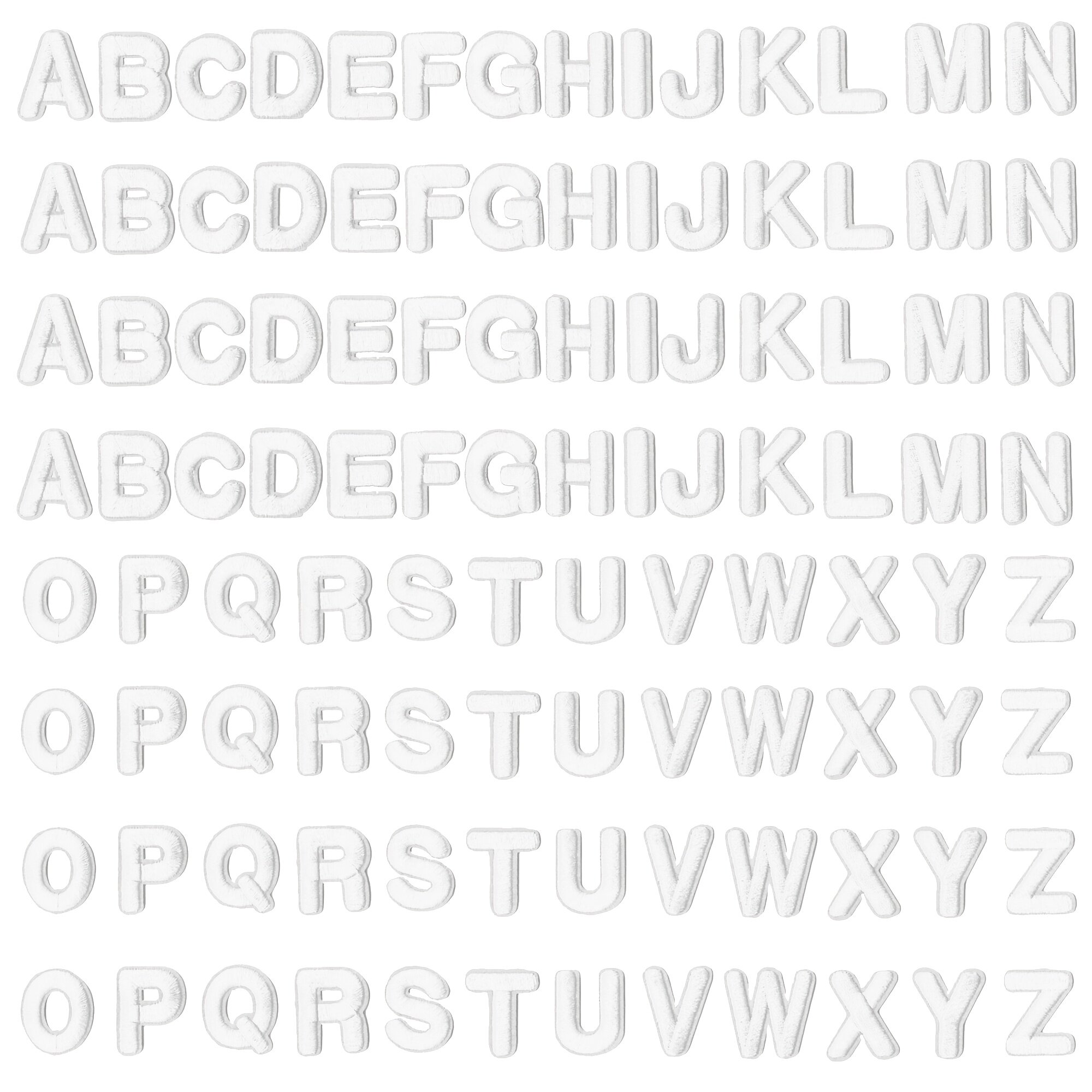 Нашивки с буквами A-Z, 104 шт. (белые и синие), для ручного шитья или глажки на шапки, рубашки и джинсы