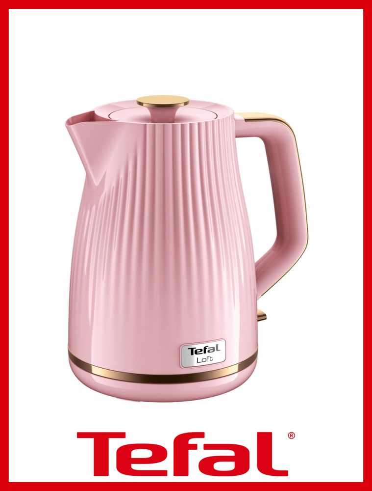 Tefal Электрический чайник Loft KO2517E0, розовый