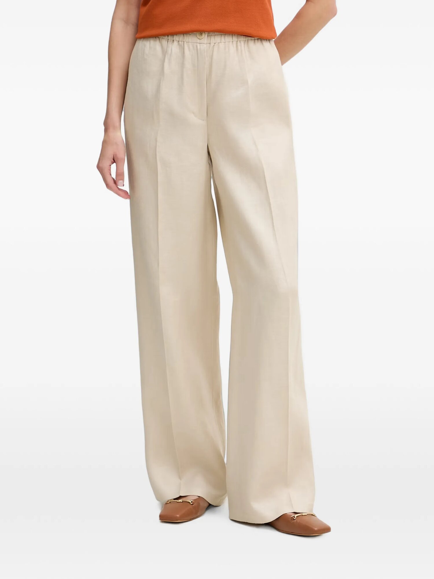Брюки Pressed-crease elasticated-waistband trousers
