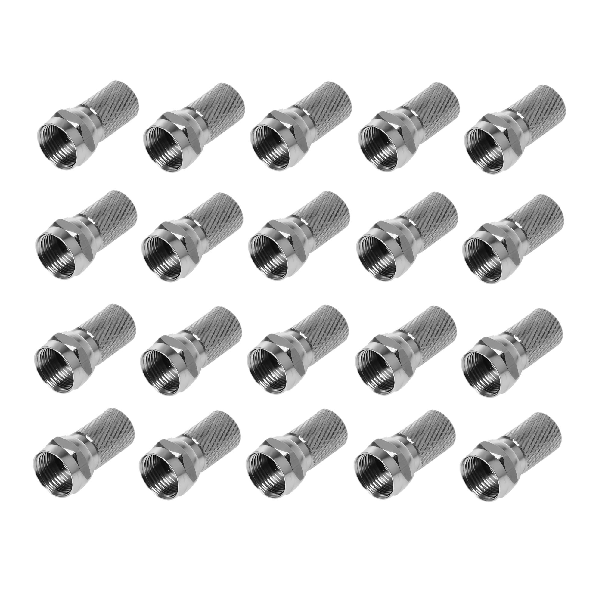 Разъем антенный на кабель F штекер для кабеля RG-6 (комплект 20 шт)
