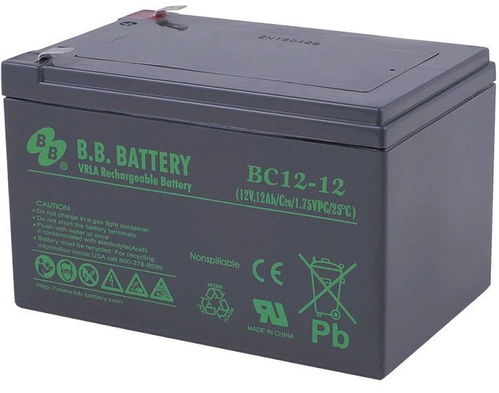 Аккумуляторная батарея для ИБП BB Battery 12В, 12 Ач BC 12-12