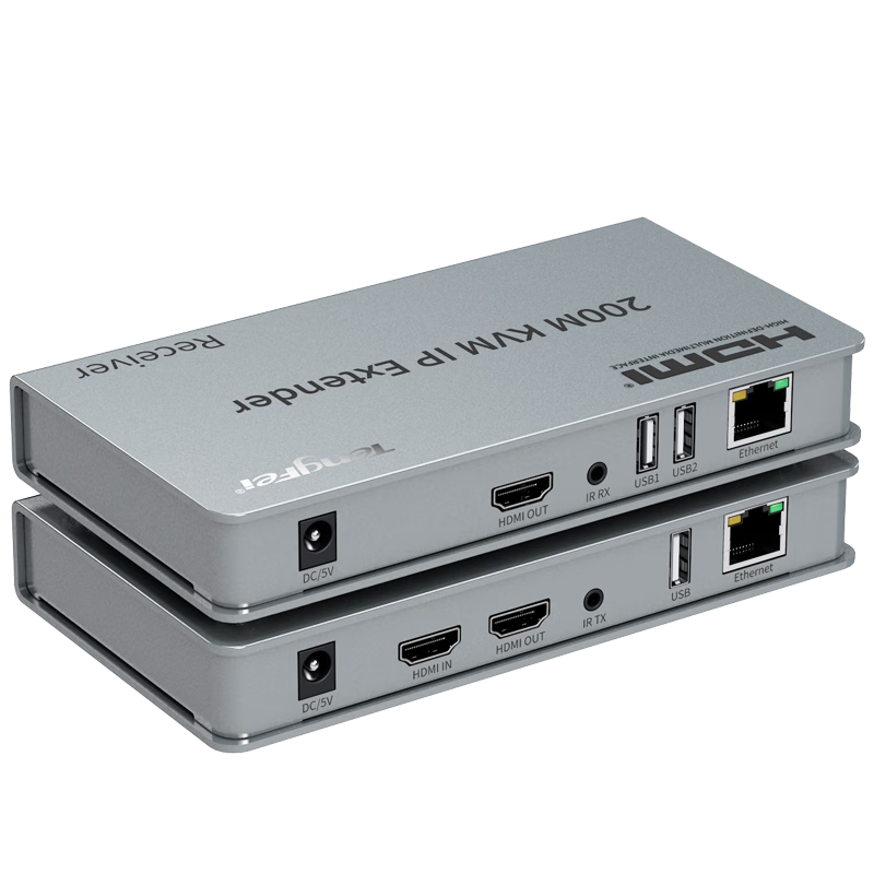 Tengfei HDMI KVM Extender 200м Одноэкранный Кабель Сетевой Передатчик HDMI в RJ45 Модель：200м КВМ Удлинитель [Много к