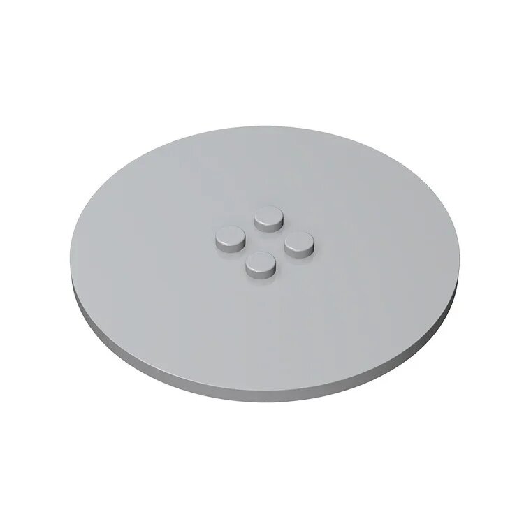 GOBRICKS блоки Lock-Join 8x8 круглые пластиковые 1187 Серый, 071