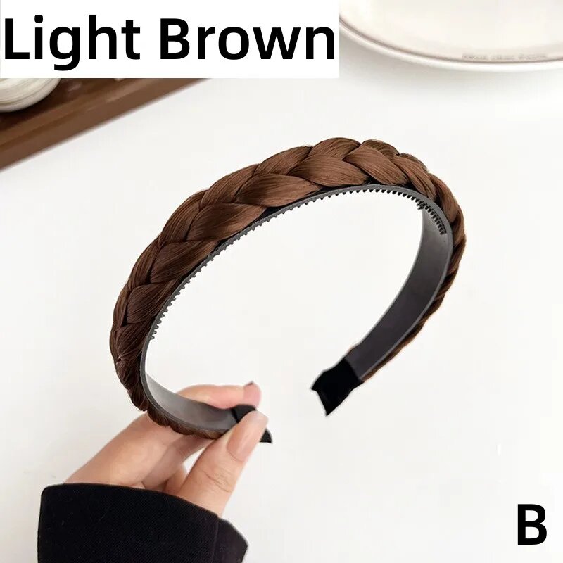 Ободок для волос с косичками Light Brown