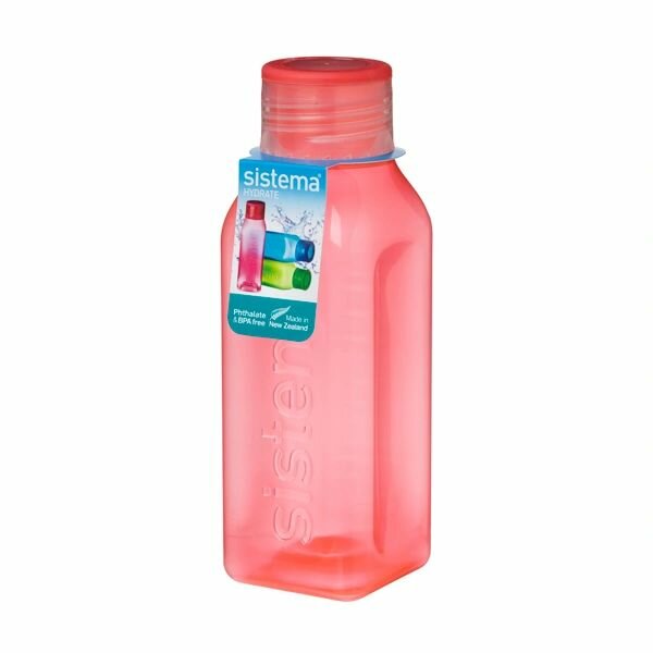 Бутылка для воды Sistema Hydrate Square Bottle 475мл оранжвый (870)