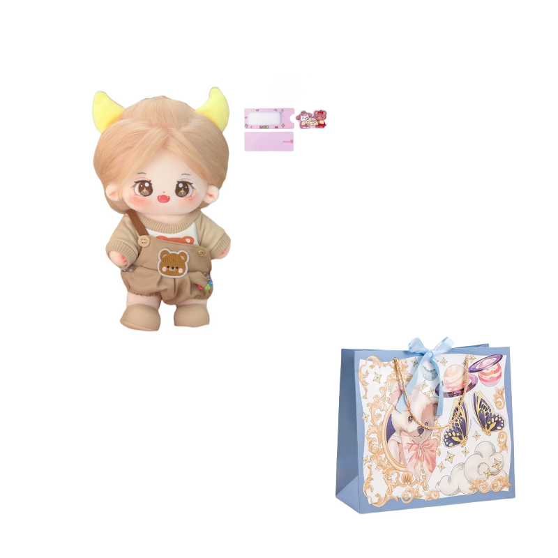Куклы унисекс AOLETU из "Двенадцати Созвездий", Taurus+Bear Overalls Set (Includes Puppy Pull-Tab Greeting Card), F EU