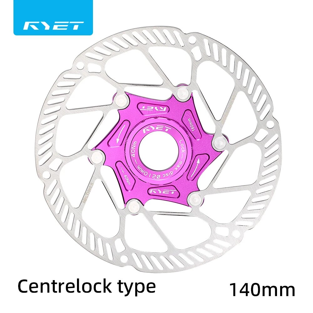 RYET AeroFlux A1 Disc ротор тормоза 140/160 мм Розовый, PP Centerlock 140