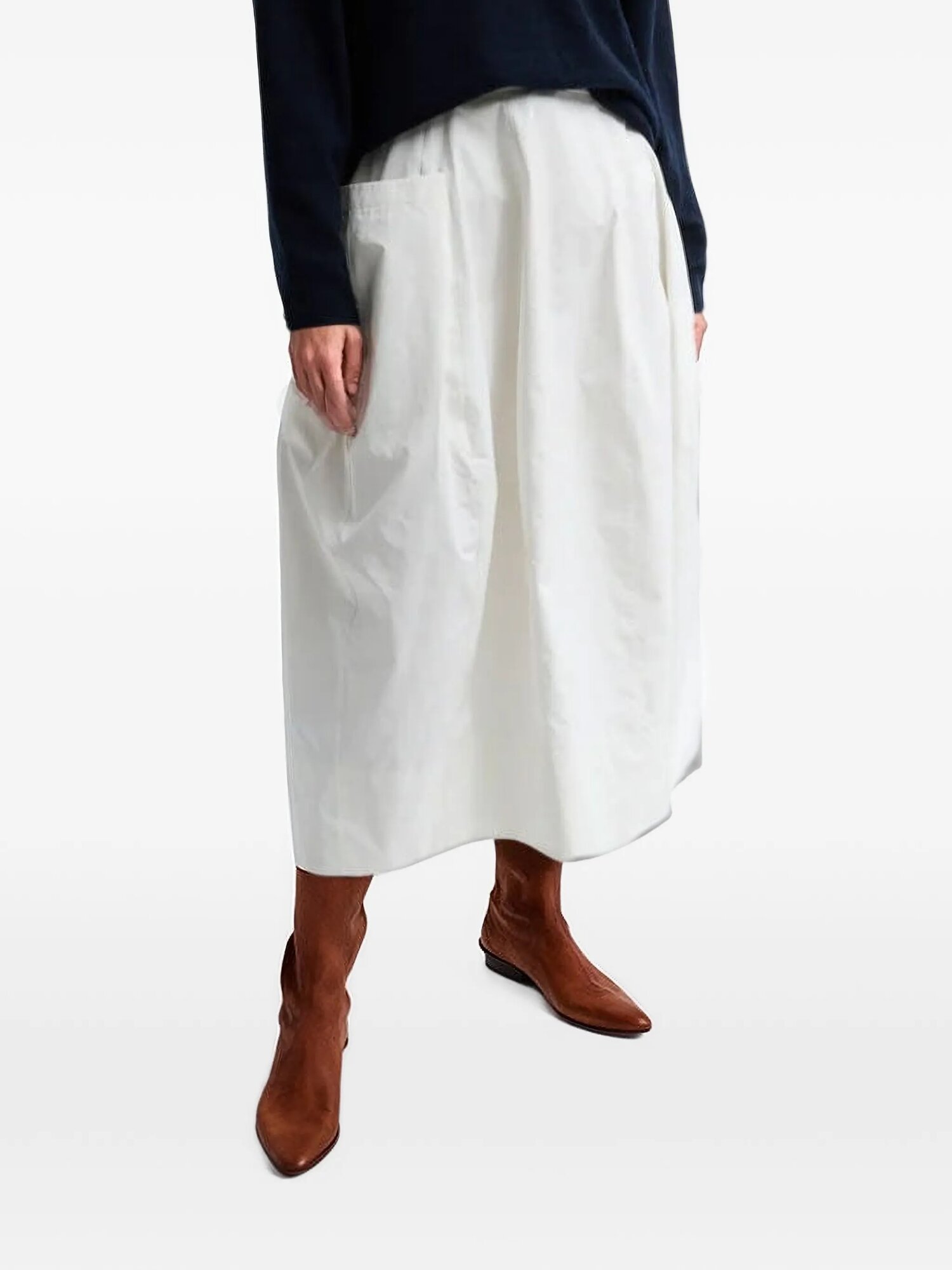 Юбка Nylon Lantern pleated midi skirt