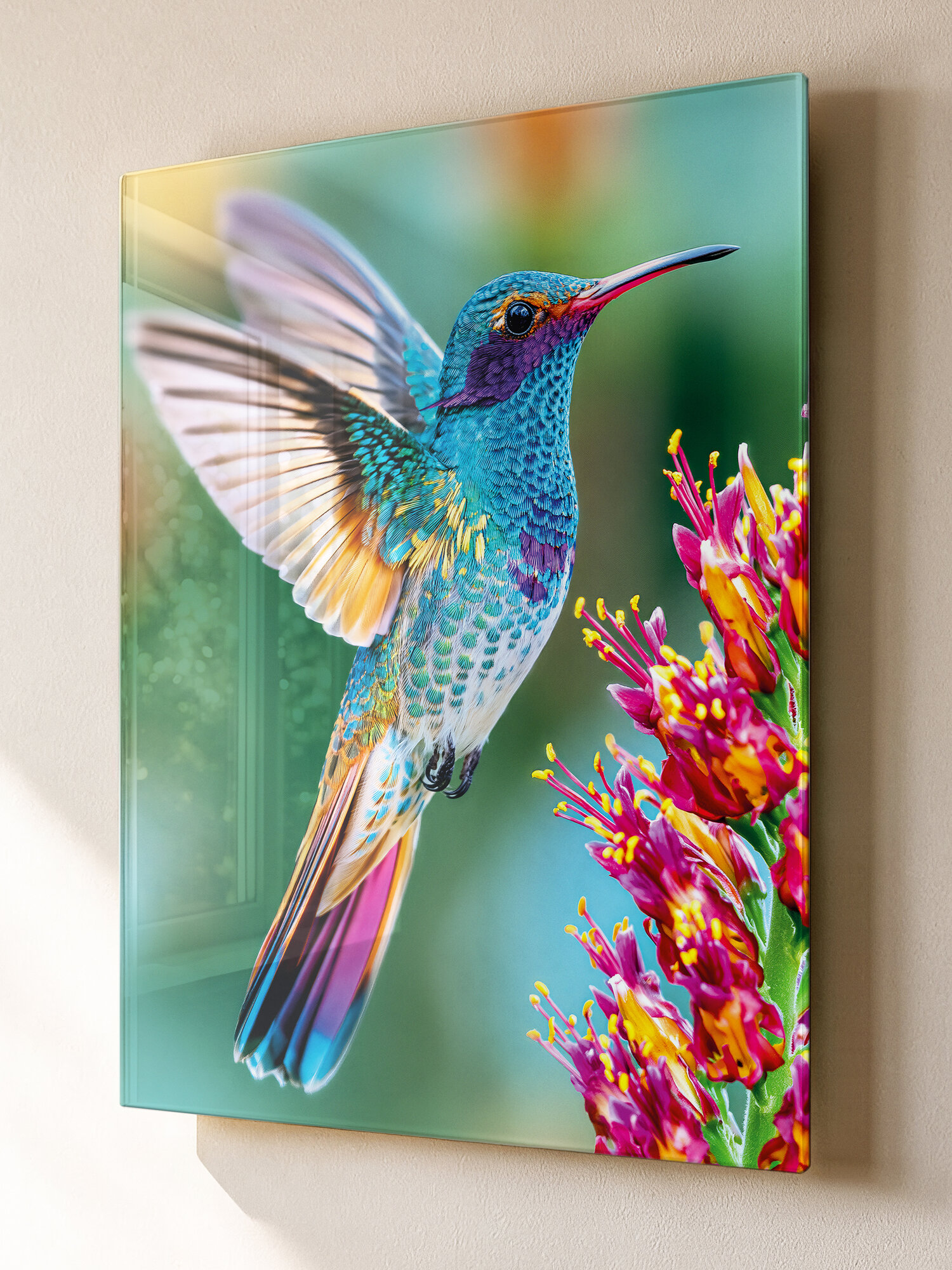 Картина Postermarket "Колибри" на стекле, цифровая печать, 40x50 см