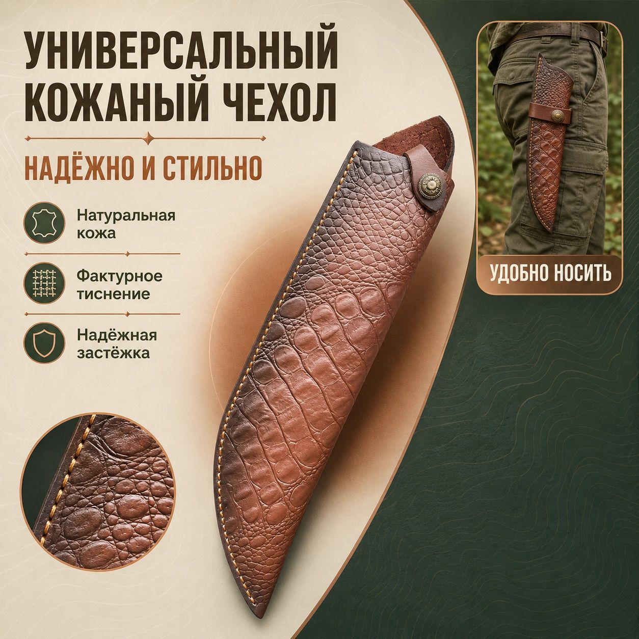 Чехол для ножа, длина 42.3 см