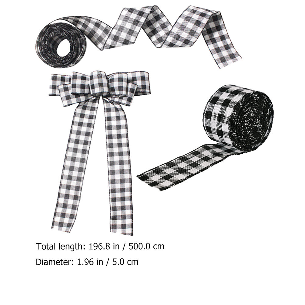 Ленты Для Упаковки Подарков С Christmas Checked Pattern 3 Штуки 500x5 Cm Белый Цвет