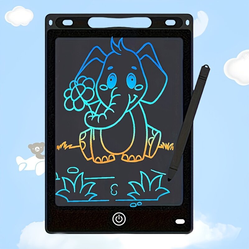 Электронная записная доска LCD, 8,5 дюйма, для рисования и записи, многоразовая, стираемая, чёрная с граффити
