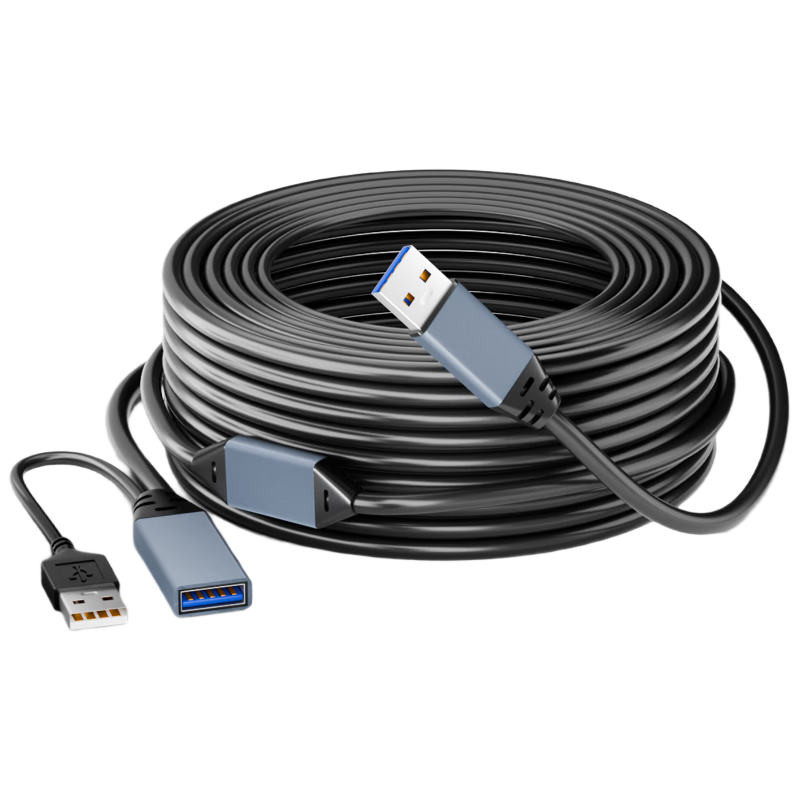 Mingmao USB 3.0 кабель-удлинитель мужской на женский 10 м с усилителем сигнала и питанием для беспроводной сетевой