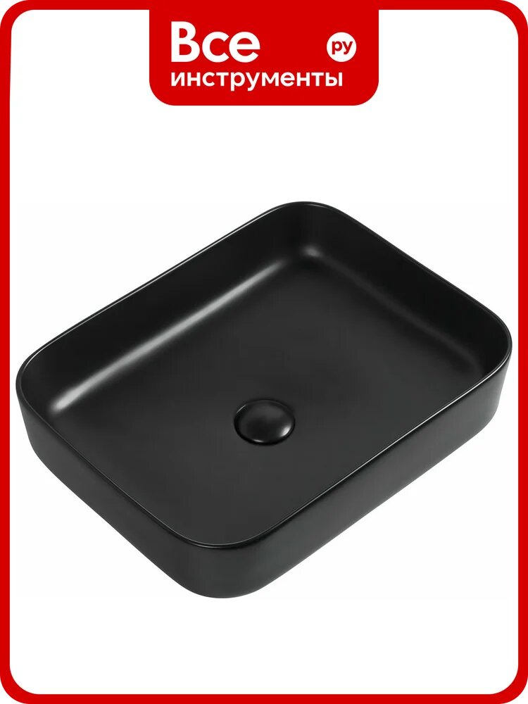 Керамическая накладная раковина Aquanet SOUL-1-MB 500х400х135, черный матовый 00245833
