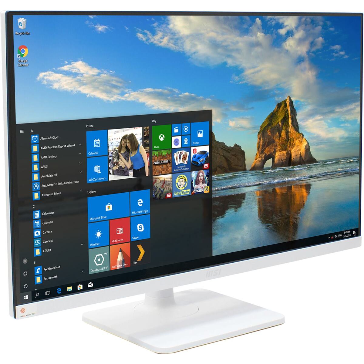 27" ЖК монитор MSI Modern MD272UPHW с поворотом экрана (LCD,3840x2160, HDMI, DP, USB3.2 Hub)