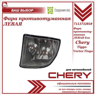 Фара противотуманная левая для Chery Tiggo, Vortex Tingo / Чери Тигго Вортекс Тинго / T113732010