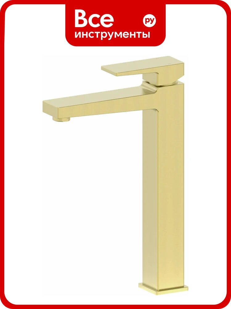 Смеситель для раковины высокий Wonzon & Woghand, брашированное золото WW-88019068-BG
