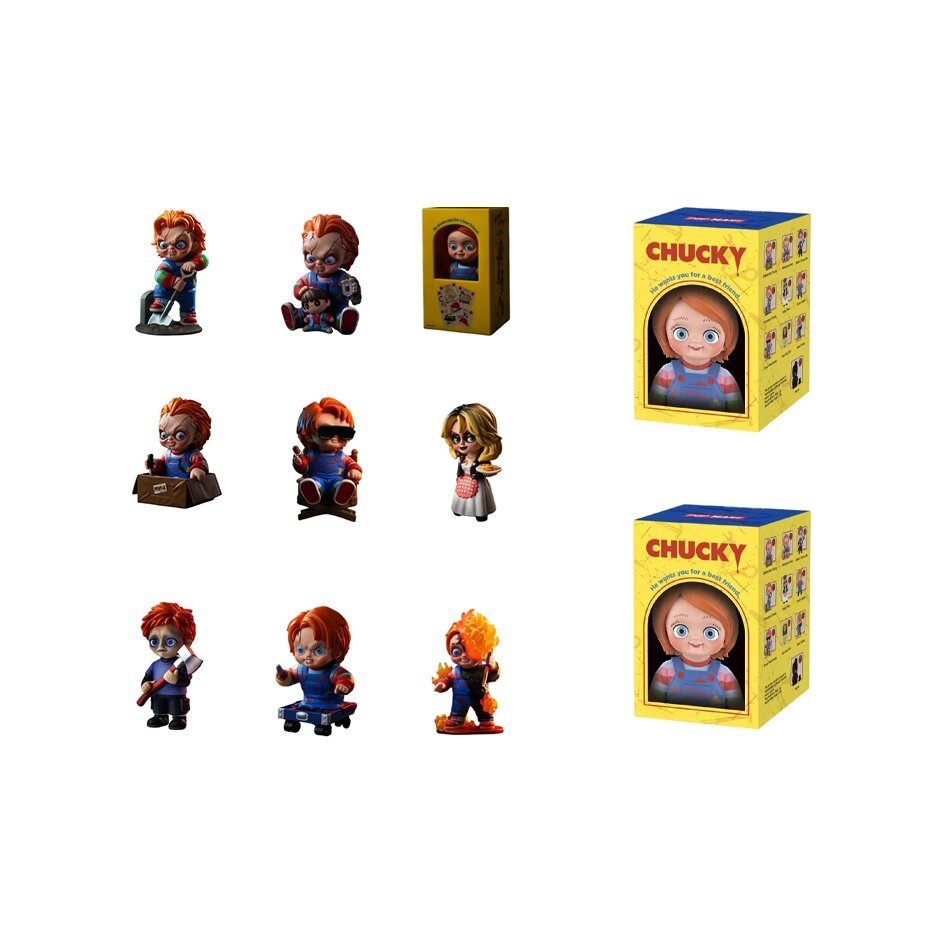 POP MART Chucky Franchise Series Child's Play Halloween Mystery Boxes Single Mystery Box/Full Box 9 Pcs PPMT-2509-0093