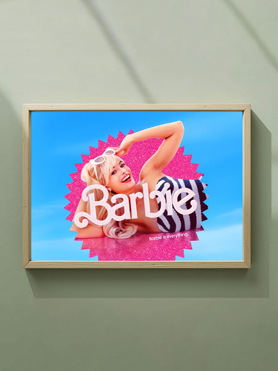 Постер, плакат на стену "Марго Робби - Барби / Barbie" 42 см х 29,7 см (А3), Без Рамы