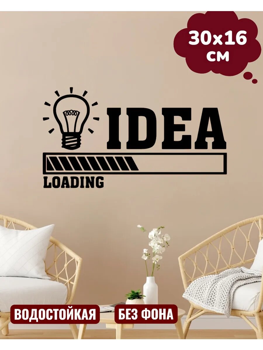 Наклейка интерьерная для офиса Идея Idea 30Х16 см