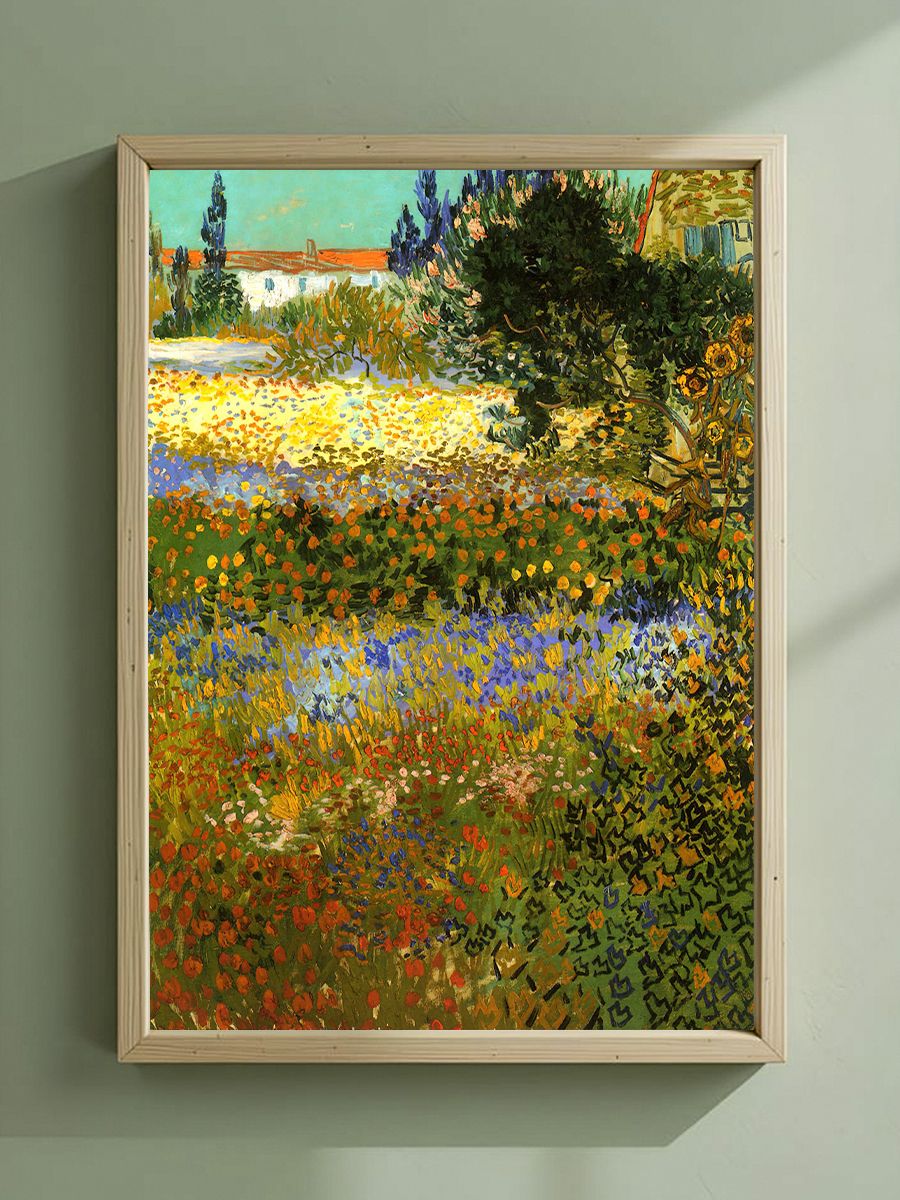 Постер, плакат на стену "Цветочное поле - Винсент Ван Гог / Vincent van Gogh" 42 см х 29,7 см (А3), Без Рамы