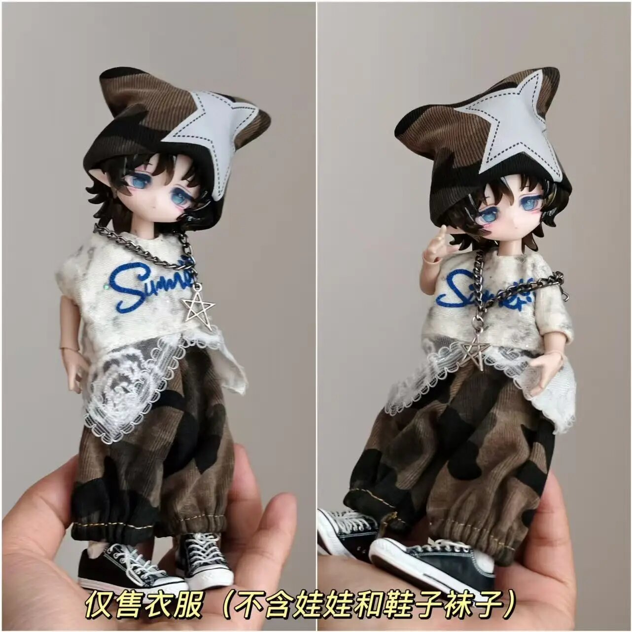 Костюмы для кукол BJD 1/8 1/12 кролик/медведь/яблоко Clothes-Set 6