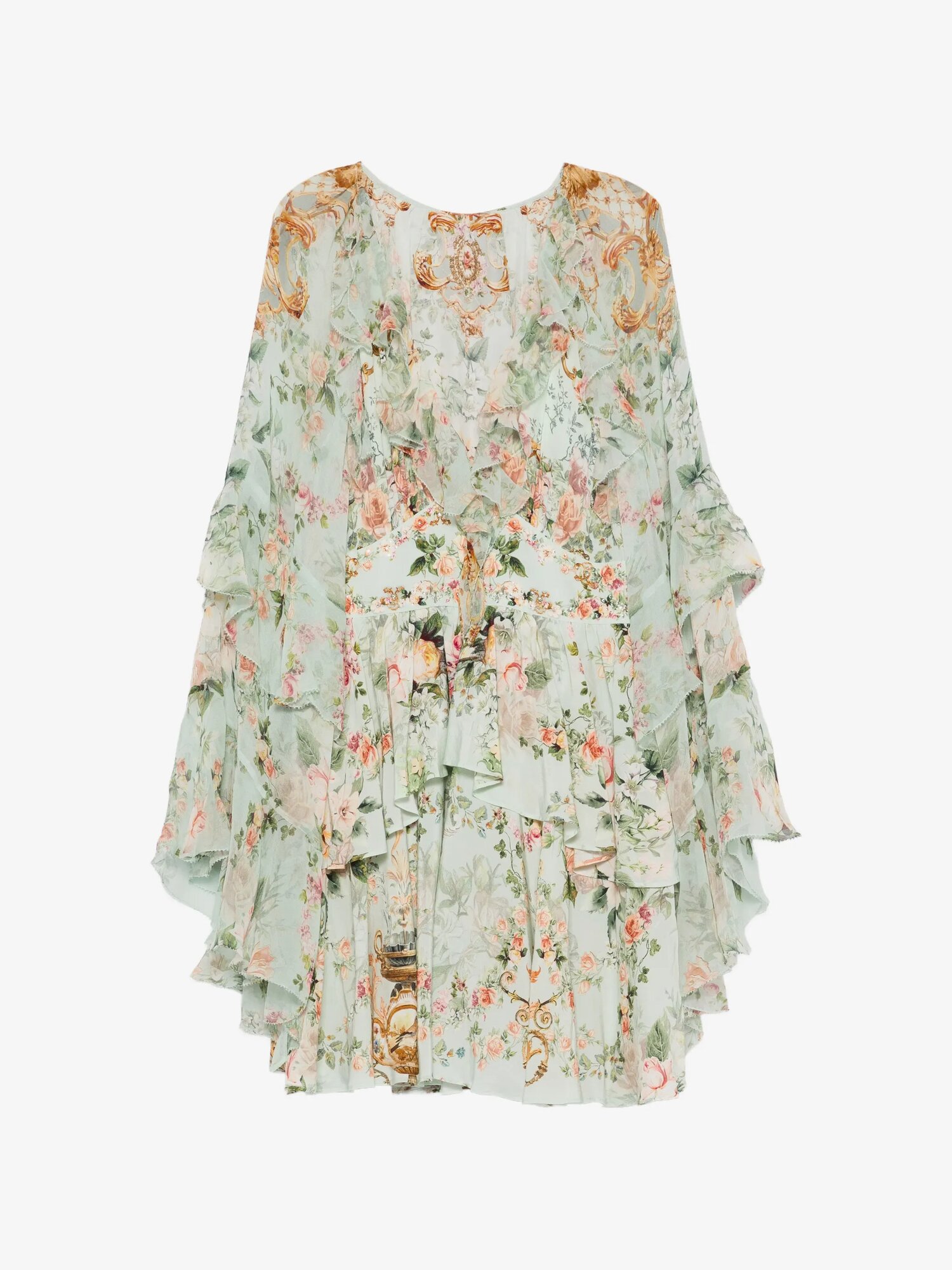 Платье Camilla Floral-print ruffled mini dress
