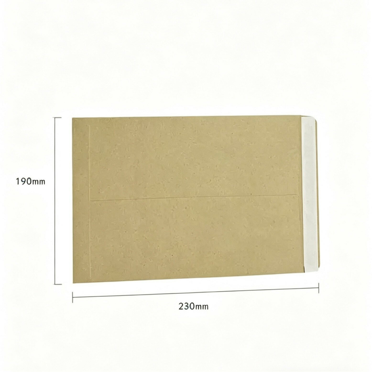 Конверт из крафт-бумаги 120 г/м² с двусторонним клеем 23x19 см, белый, утолщенный для безопасности