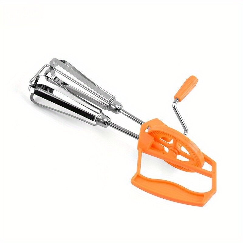 Ручной миксер для теста и макаронных изделий, 10 дюймов, нержавеющая сталь, оранжевый