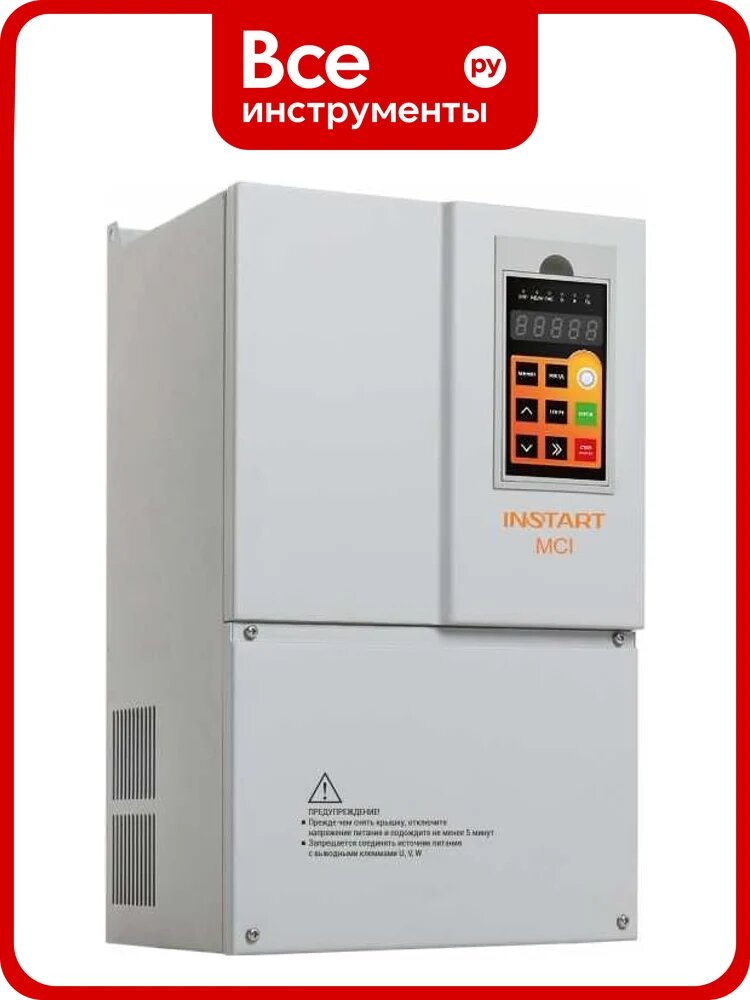 Преобразователь частоты INSTART mci-g90/p110-4 90квт/110квт, 176а/210a, 3ф, 380в, 50гц/60гц, ip20, с панелью управления 000 42200