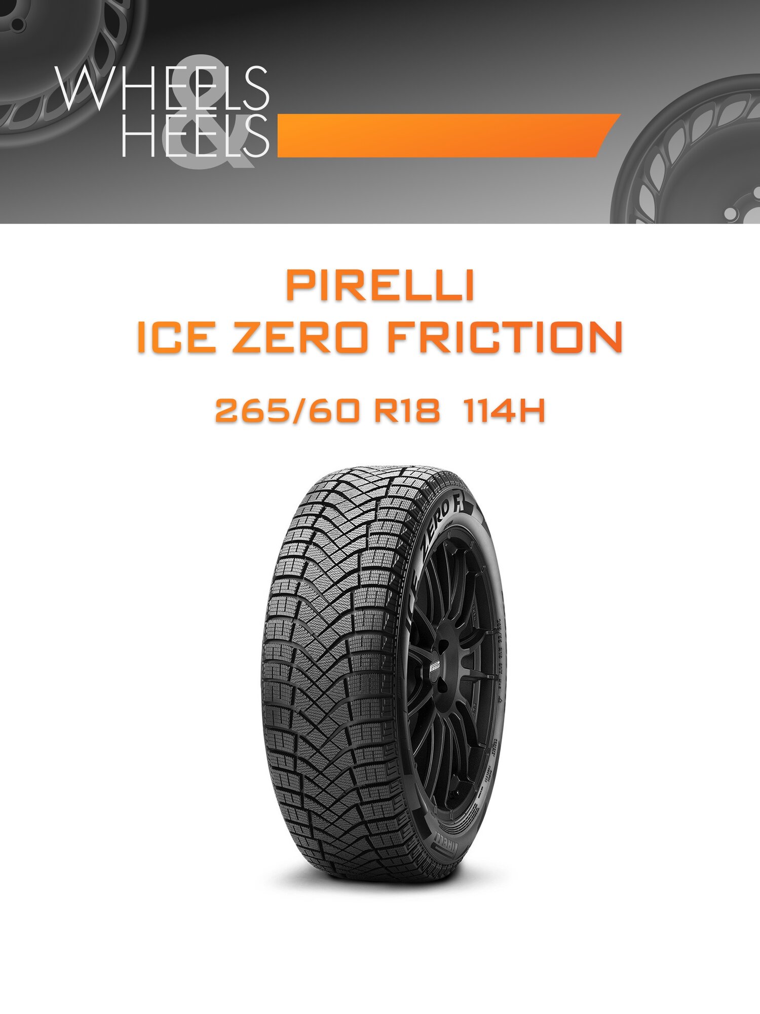 Шина автомобильная PIRELLI ICE ZERO FRICTION 265/60 R18 114H XL WINTER, зимняя, универсальная